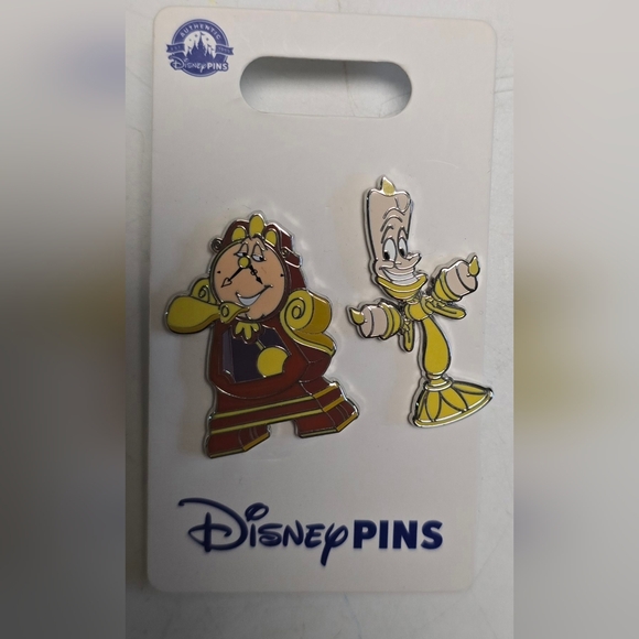 Disney | Accessories | Disney Pins Cogsworth And Lumire Set | Poshmark